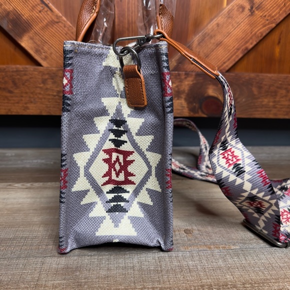 Wrangler | Bags | Wrangler Mini Tote Lavender Southwestern Aztec Print ...